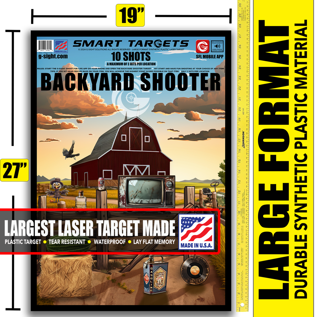 BACKYARD SHOOTER SYNTHETIC TARGET - 19" x 27" – G-Sight