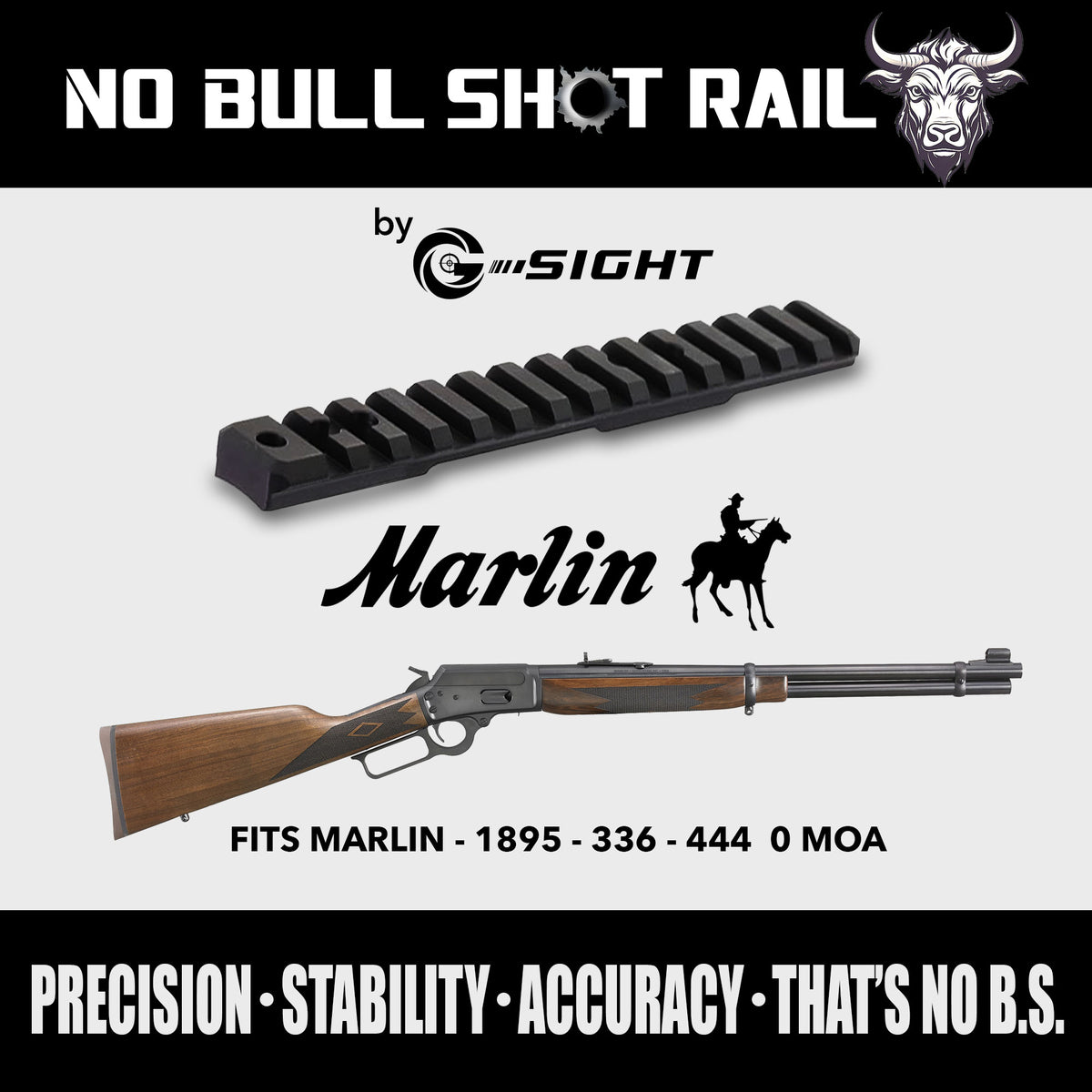 Picatinny Rail - MARLIN - 1895, 336, 444 - 0 MOA – G-Sight
