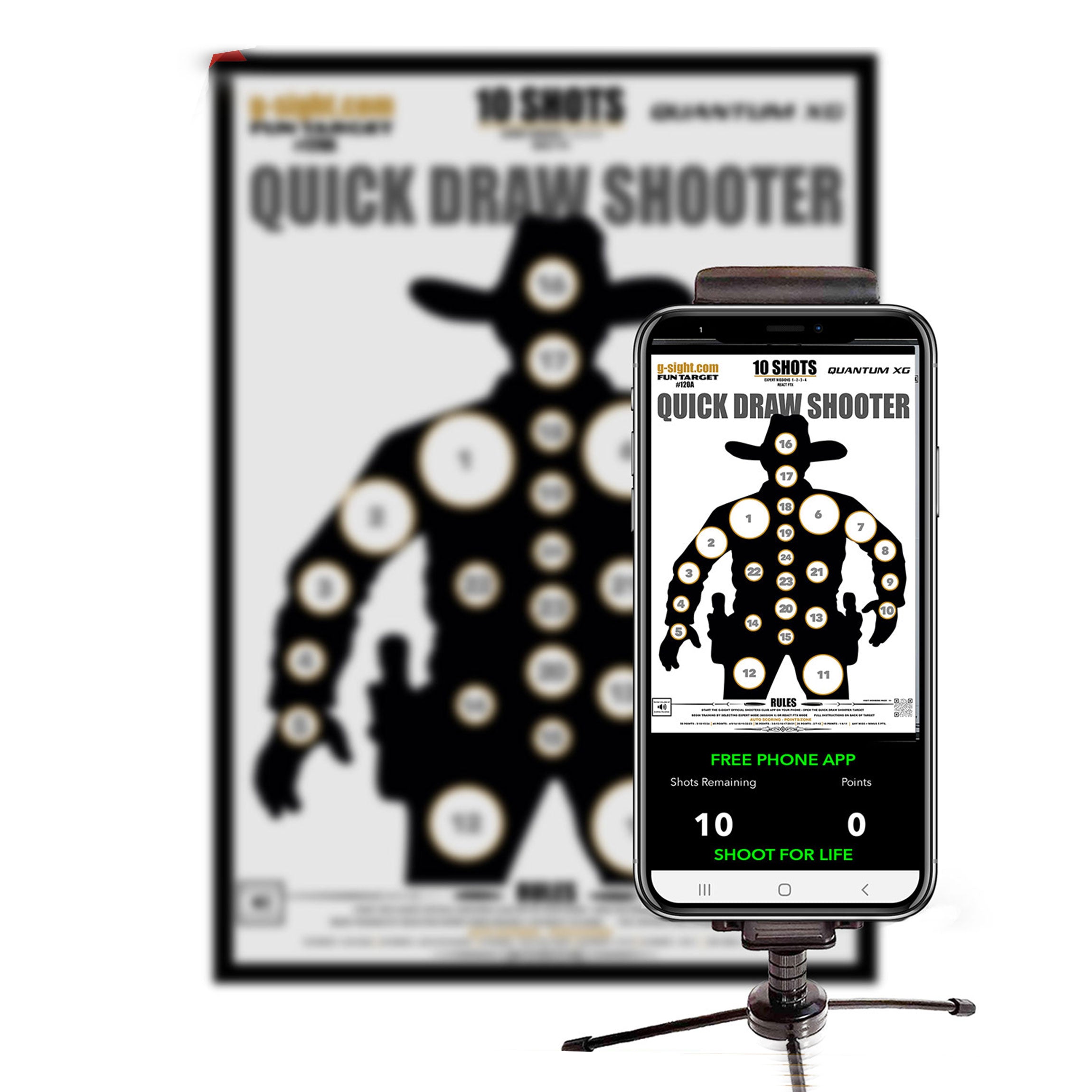 QUICK DRAW SHOOTER - 11" X 15" TARGET 130LB CARD – G-Sight