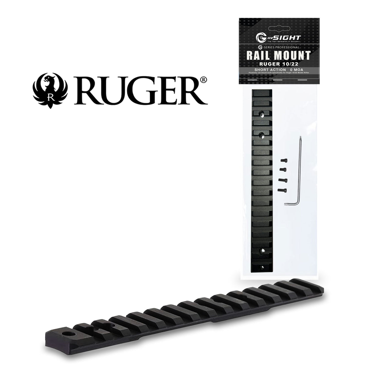 Picatinny Rail - RUGER 10/22 SHORT 0 MOA – G-Sight