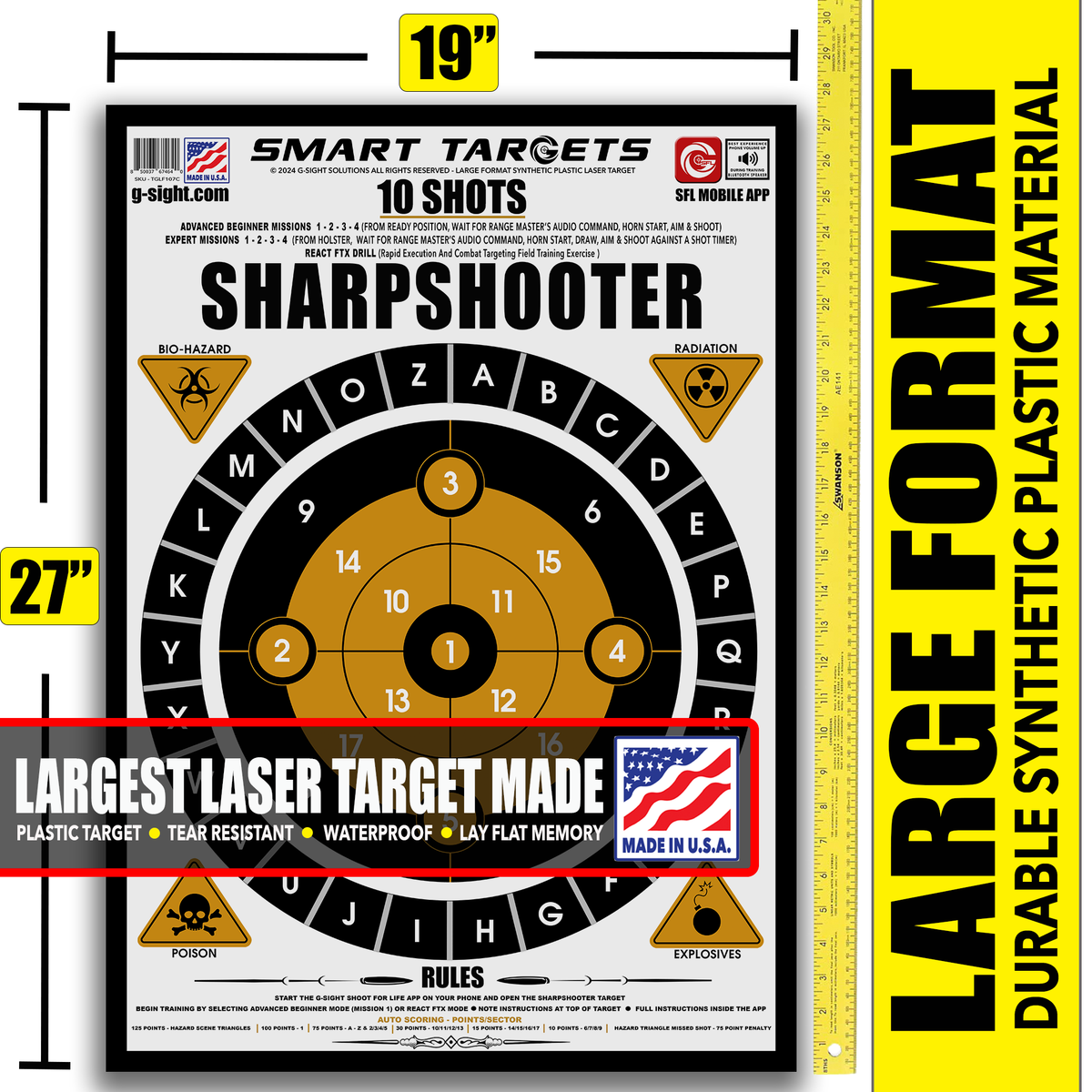 SHARPSHOOTER SYNTHETIC TARGET - 19" x 27" – G-Sight